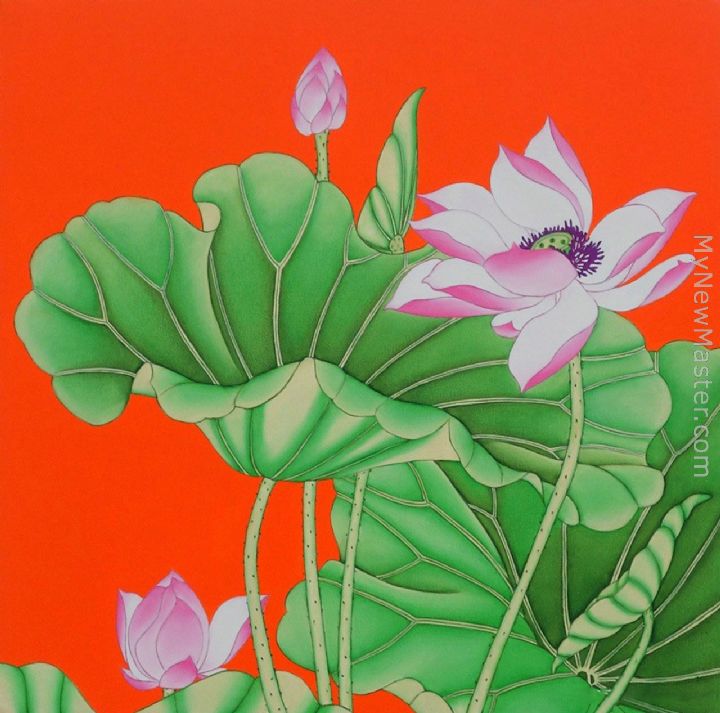 Xu Deqi Chinese contemporary art lotus Painting