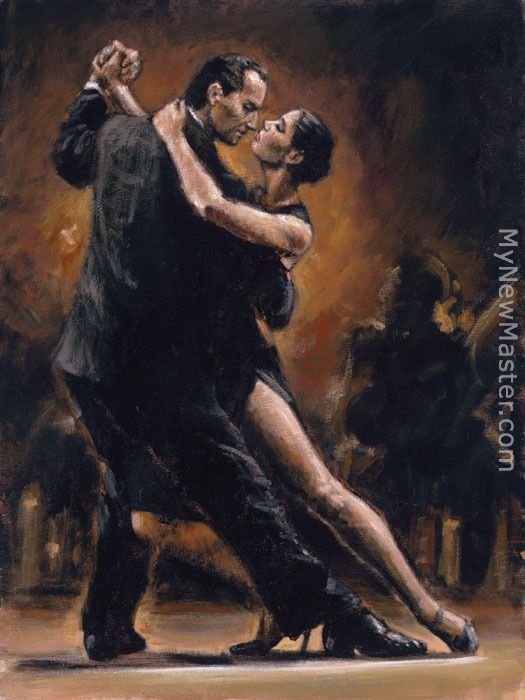 Fabian Perez STUDY FOR TANGO II Painting