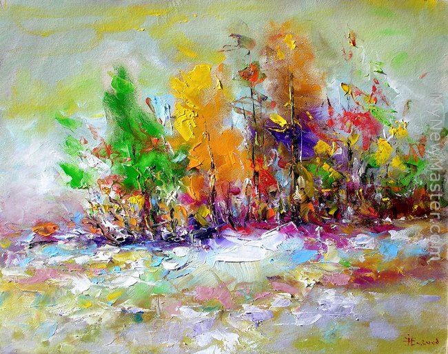 Ioan Popei Autumn Snow Painting