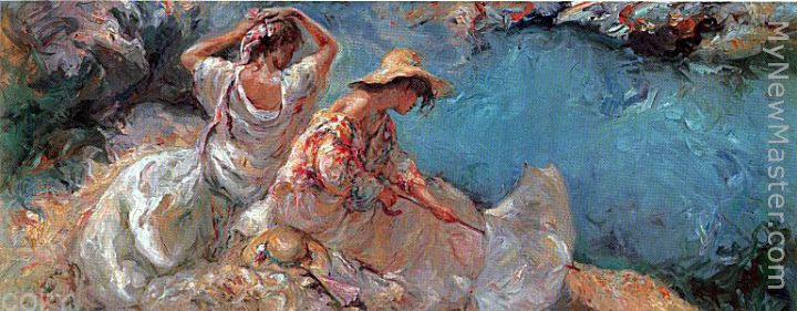 Jose Royo after bath Painting