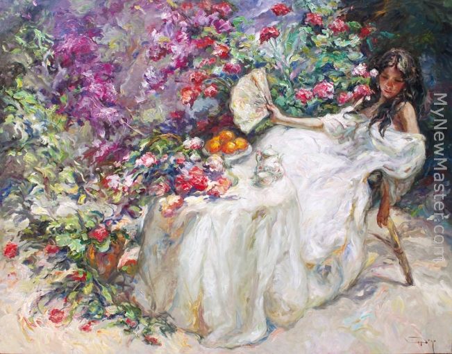 Jose Royo EN EL JARDIN Painting