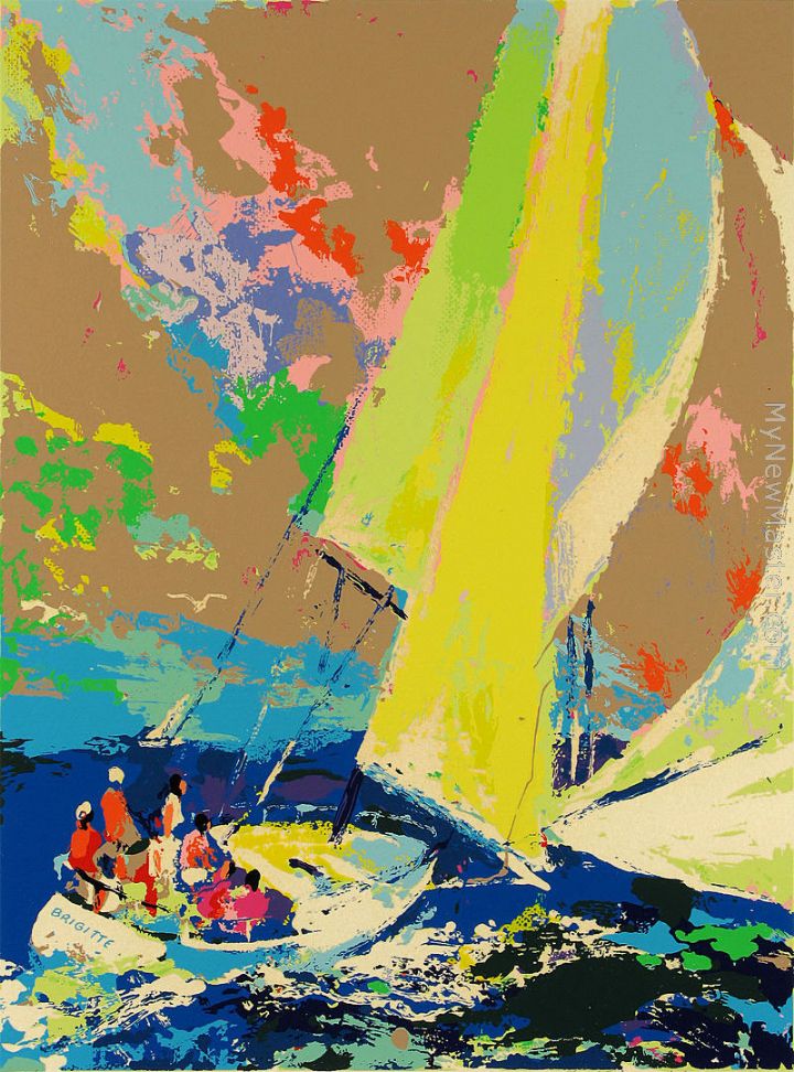 leroy neiman Normandy Sailing Painting